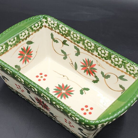 Temptations | Kitchen | Temptations Holiday Loaf Pan Ceramic Christmas ...